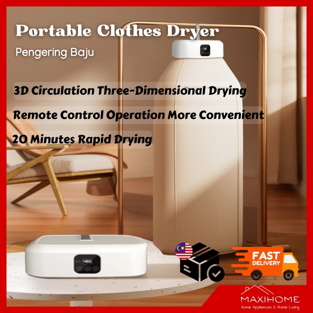 Portable Clothes Dryer Mini Cloth Dryer Quiet Dryer Machine Deep ...