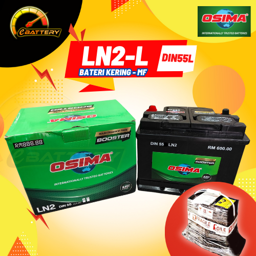 LN2 DIN55 DIN55R DIN55L OSIMA MF Car Battery Bateri Kereta | HYUNDAI ...