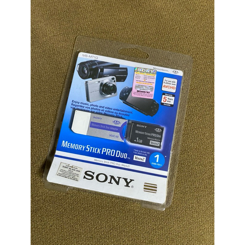SONY MEMORY STICK PRO DUO 1GB MARK2 CARD WITH ADAPTOR ( ORIGINAL SONY ...