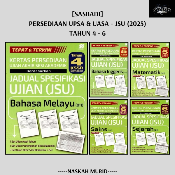 (NB) BUKU LATIHAN SK: KERTAS PERSEDIAAN UPSA & UASA (JSU) KSSR TAHUN 4.5.6 (2025) | Shopee Malaysia