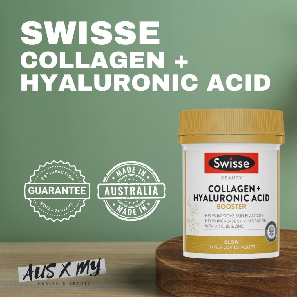 SWISSE Collagen + Hyaluronic Acid Booster [80 film coated tablets ...