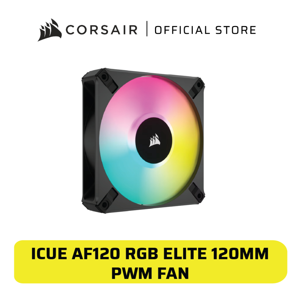 Corsair iCUE AF120 RGB ELITE 120mm PWM Fan (Single/ Triple Pack ...