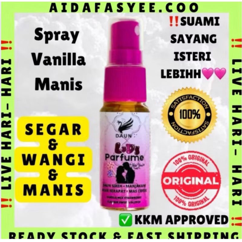 LADY PERFUME SPRAY VANILA STRAWBERRY MANIS | Shopee Malaysia