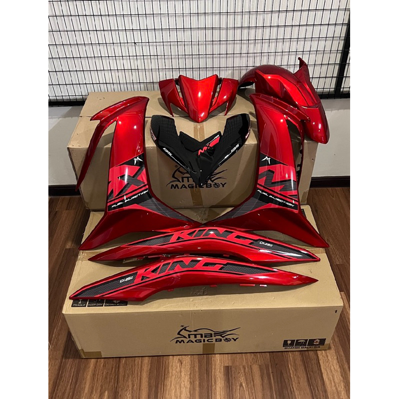 Yamaha LC135 V8 Fi Coverset Magic Boy Siap Stripe MX King Butterfly ...