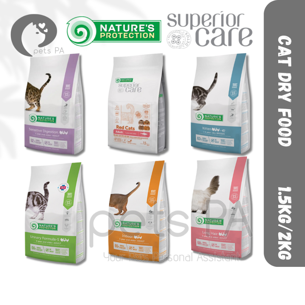 (Original) Nature's Protection Cat Food | 2kg & 1.5kg Superior Care Red ...