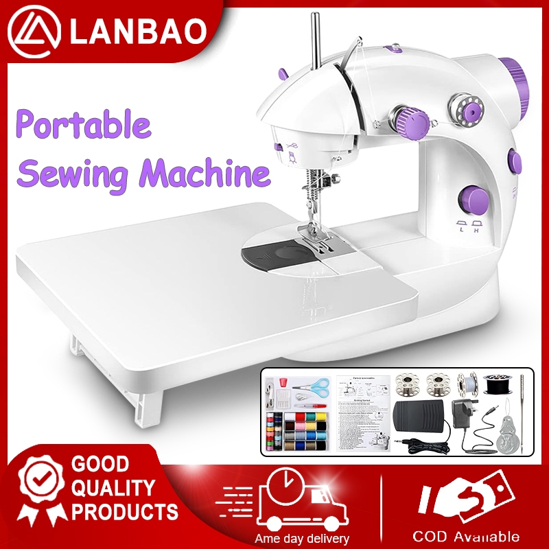 Portable Sewing Machine Mini SM-202 Double Speed with Light Extension ...