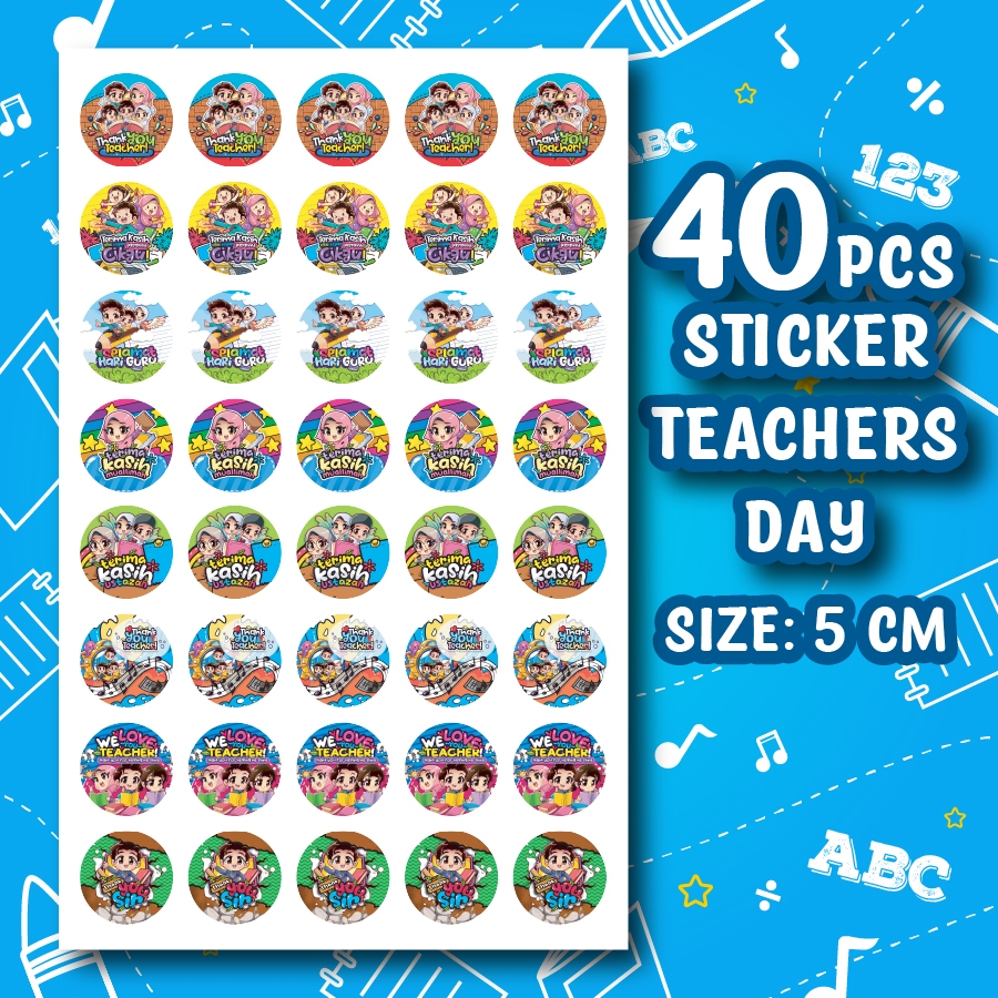 Sticker Label Hari Guru Cikgu | Bulat 5cm | Mirrocoat Sticker | High ...