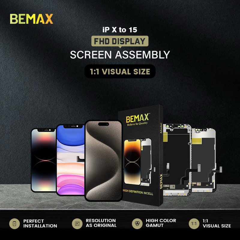 BEMAX ORIGINAL LCD with TRUETONE FOR ALL IP MODEL (SMOOTH TOUCH+RICH IN ...