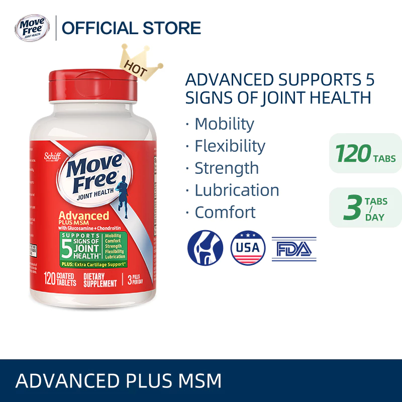 Schiff Move Free Advanced Glucosamine 1500mg, Chondroitin MSM, 120CT ...