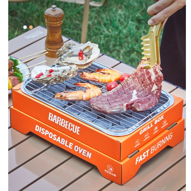 🔥 Ready Stock 🔥 Disposable BBQ Grill Instant Barbecue Set DIY Bamboo ...