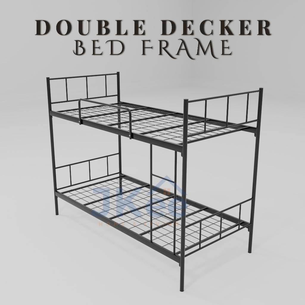 (+TILAM) JKEE Solid Metal Double Decker Bed Frame Set / Set Katil Besi ...