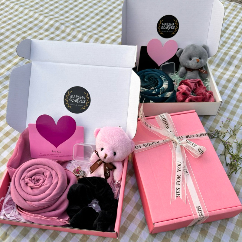 Gift Box Tudung Bawal | Hadiah Hari Jadi/ Hari Ibu/ Hadiah Anniversary ...