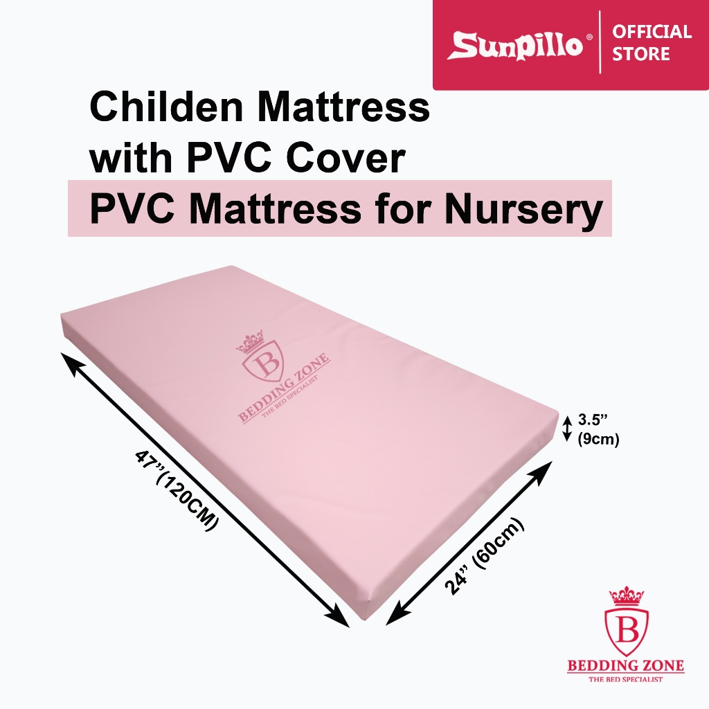Children Mattress with PVC Cover (Size 60cm x 120cm x 9cm) Tilam PVC ...