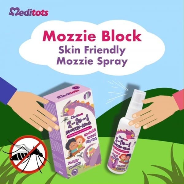 CLEARANCE (EXP 10/2025) 2-IN-1 MOZZIE BLOCK MEDITOTS LAVENDER MOSQUITO ...