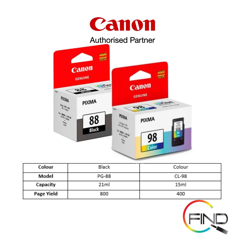 Canon PG-88/CL-98 Ink Cartridge for E500/E510/E600/E610 Printer ...