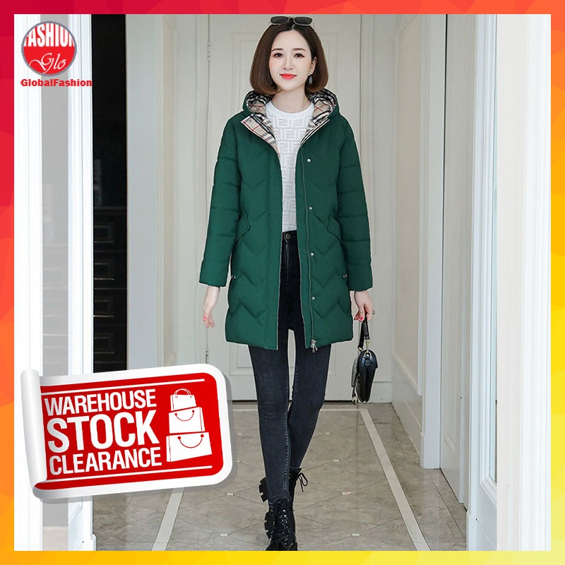 Plus Size Winter Jacket Woman Baju Sejuk Perempuan Tebal Slim Fit ...