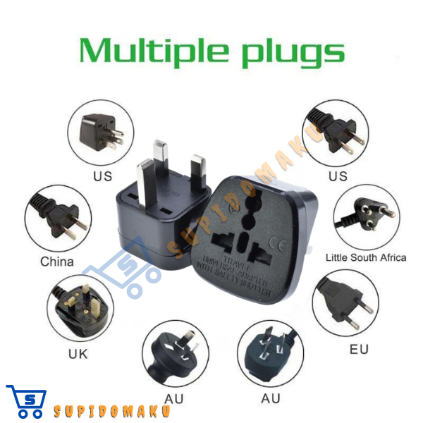 2 Pin to 3 Pin Conversion Plug Universal Adapter British Socket Adapter ...