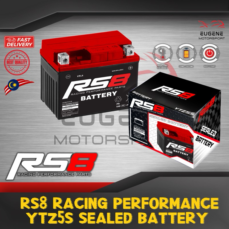RS8 Racing Performance YTZ5S Sealed Battery | Shopee Malaysia