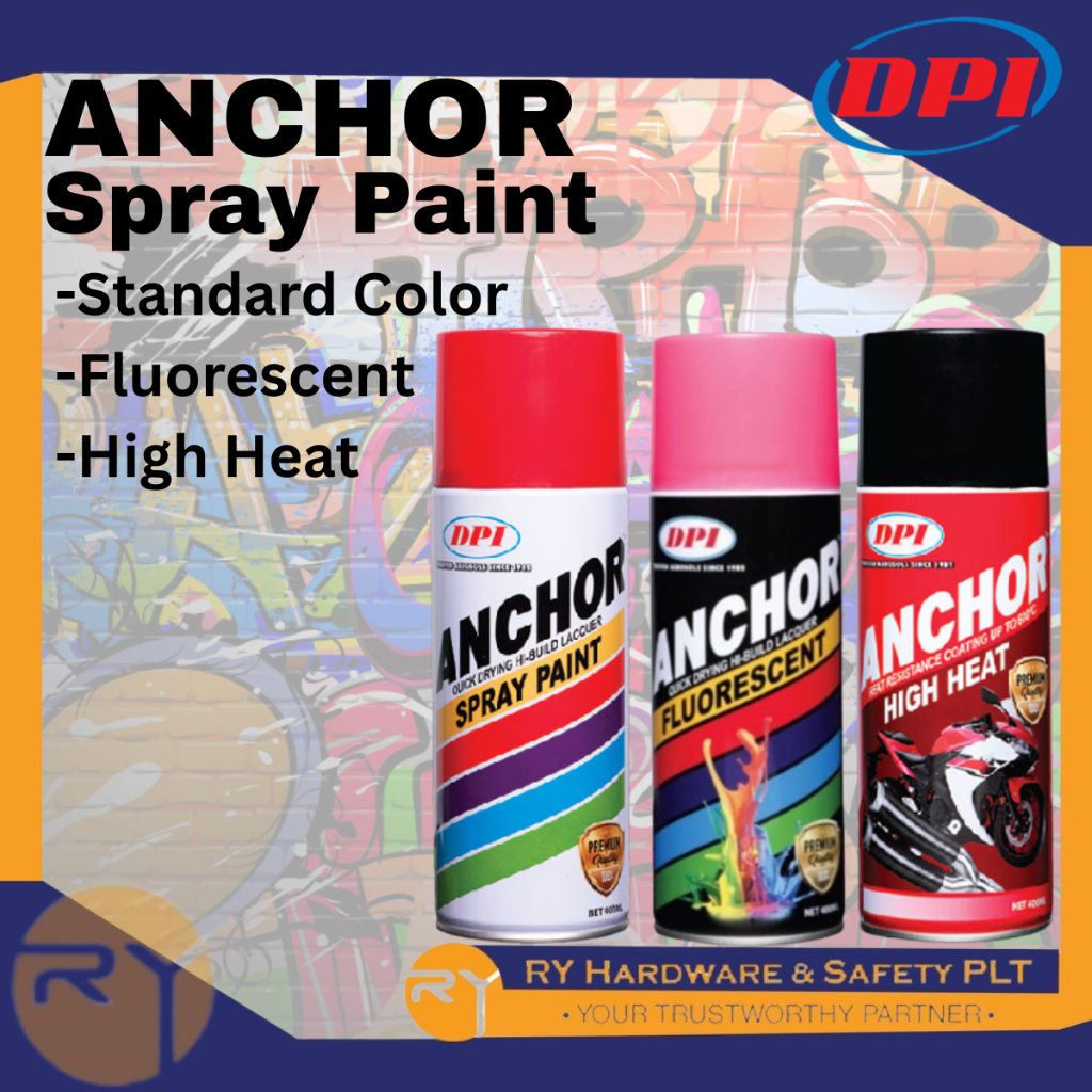 DPI Anchor Spray Paint 400ml Standard Color, Heat Resistant up to 600 ...