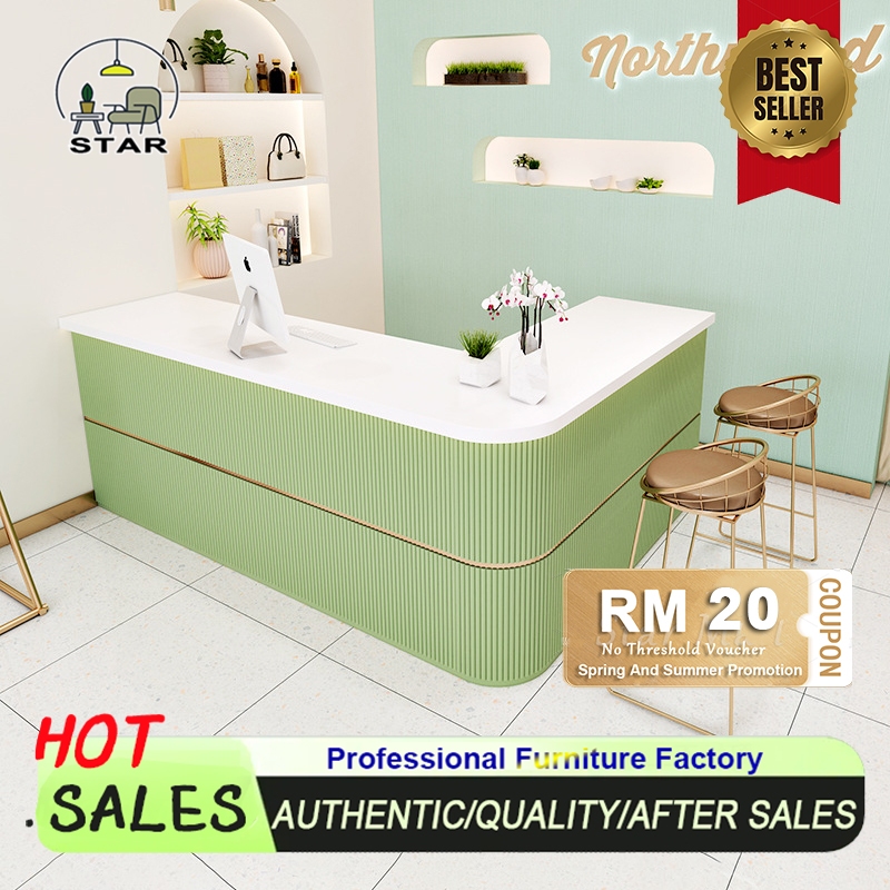 Cashier Counter L-Shaped Light Luxury Corner Front Desk Simple Modern ...