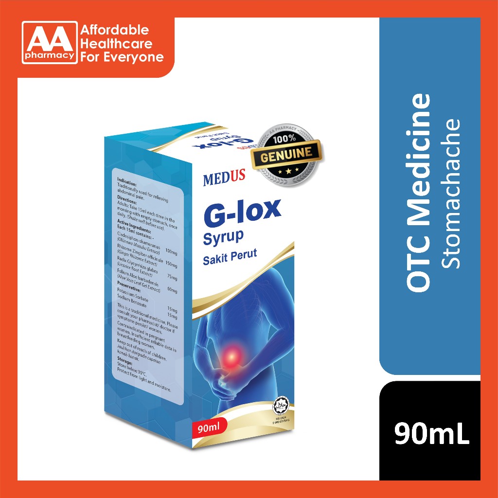 Medus G-Lox Syrup 90mL (For Stomach Discomfort) | Shopee Malaysia