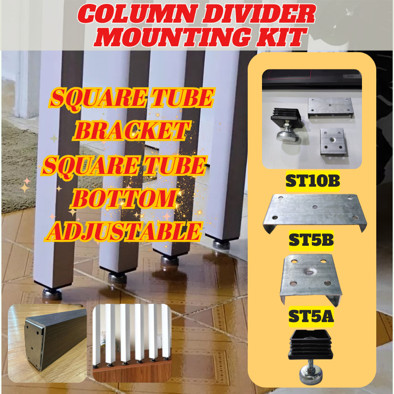 Timber Tube Mounting Kit Square Tube Bottom Adjustable Stand Square ...