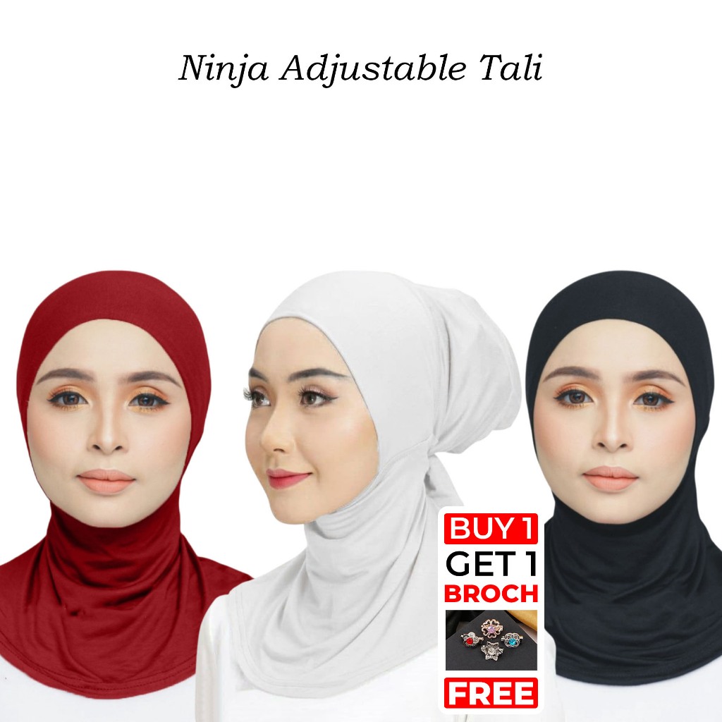 Tudung Inner Neck Tie Back | Anak Tudung Ninja adjustable tali ...