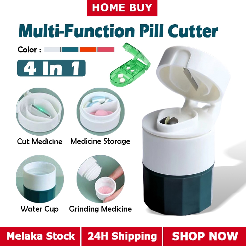 Home Medicine Cutter Pill Cutter Box Tablet Splitter Storage Case ...
