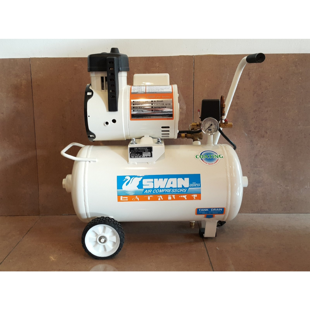 Swan DR115-22L Oil Less/ Free Air Compressor 1.5HP 7Bar FAD122L/min ...