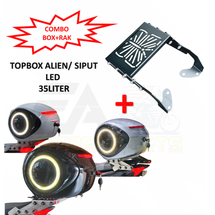 Universal Box Siput Led Tepi+Brake COMBO SET Rack Lipat 35L Y15/Y16 ...