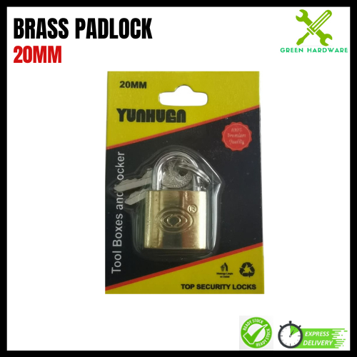 Brass Padlock/Mangga Kunci/Hardened Steel Shackle Security Padlock ...