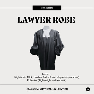 🔥 Ready Stock 🔥 Lawyer robe | Lawyer Gown | Barrister Gown | Court ...
