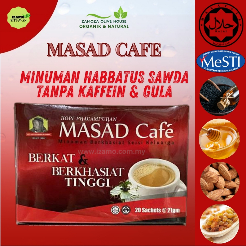 Kopi Masad Cafe PRM Madu Habbatus Sauda Kismis Badam Minuman Sunnah Kopi Pracampuran IQ Minda ...