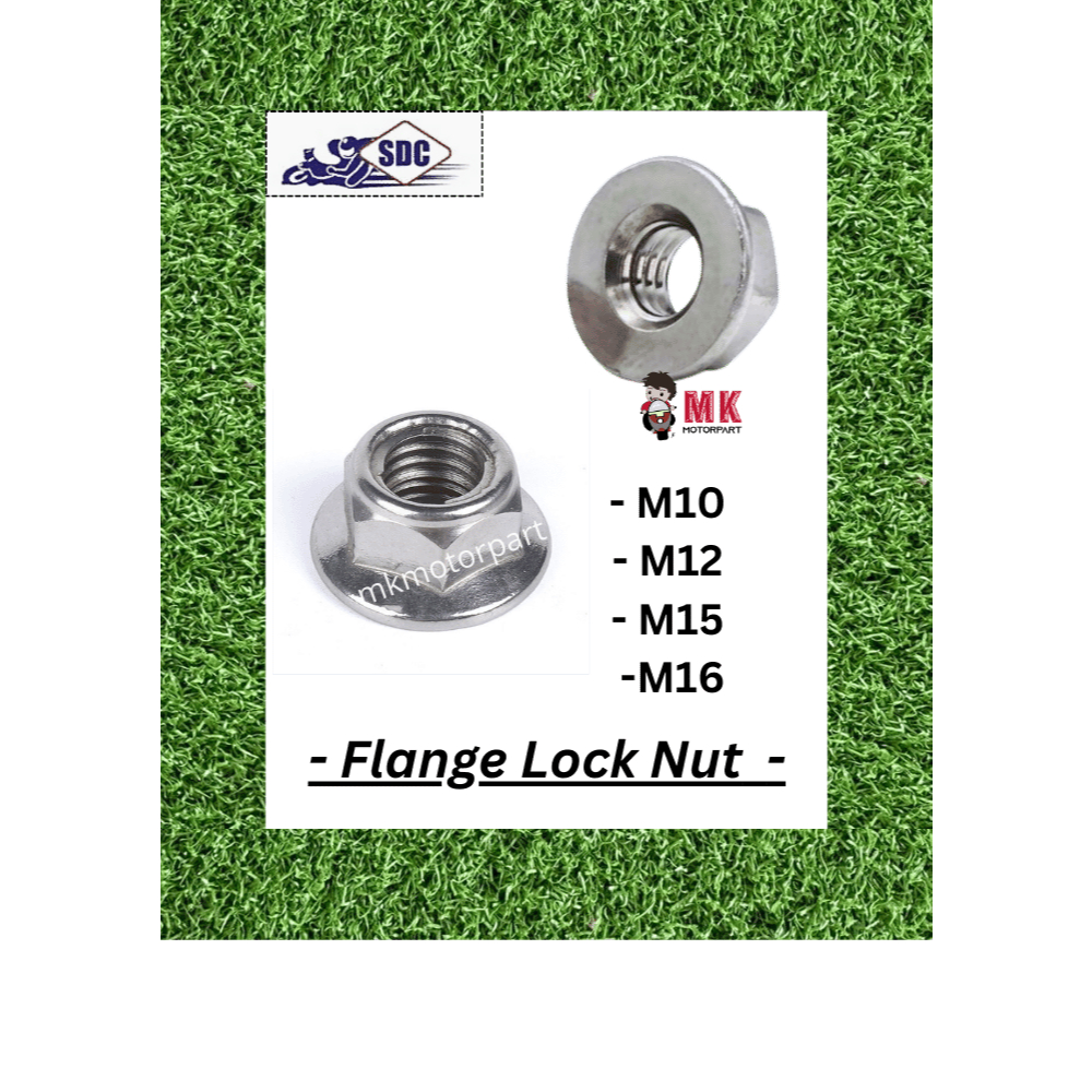 LOCK NUT M10 M12 M15 M16 Motorcycle Front Rear Wheel Swing Arm Fork ...