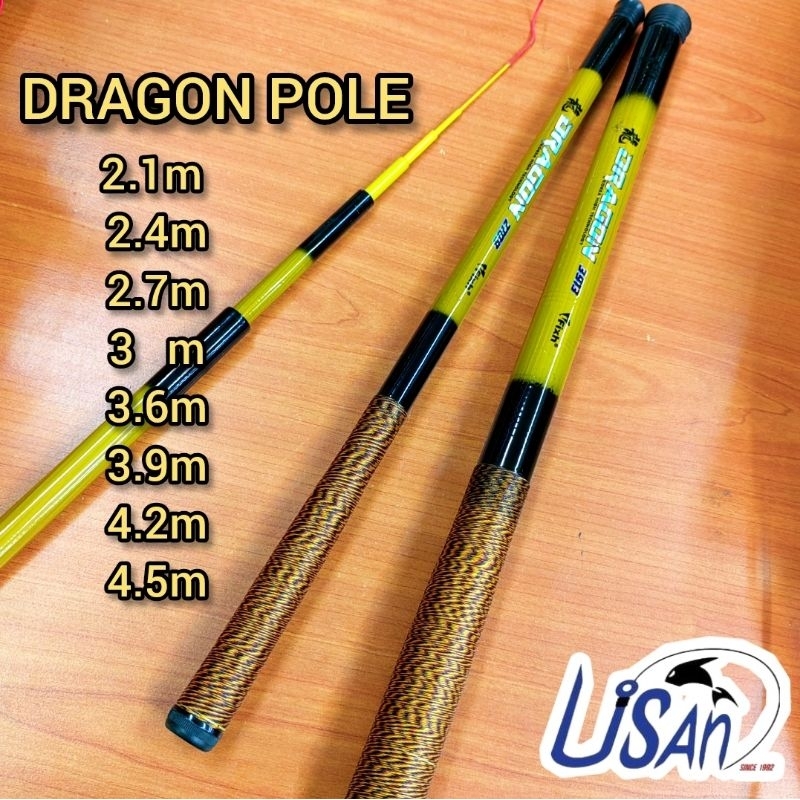 IFIXH DRAGON POLE 2.1M-4.5M TELESCOPIC POLE PUYU POLE FISHING ROD PRAWN ...