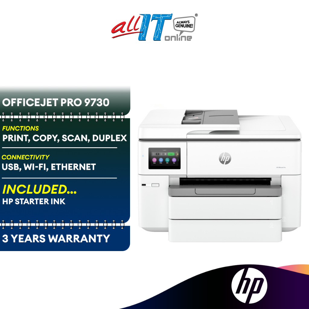 HP OfficeJet Pro 9730 Wide Format All-in-One Printer | Print Scan Copy Duplex ADF | Shopee Malaysia