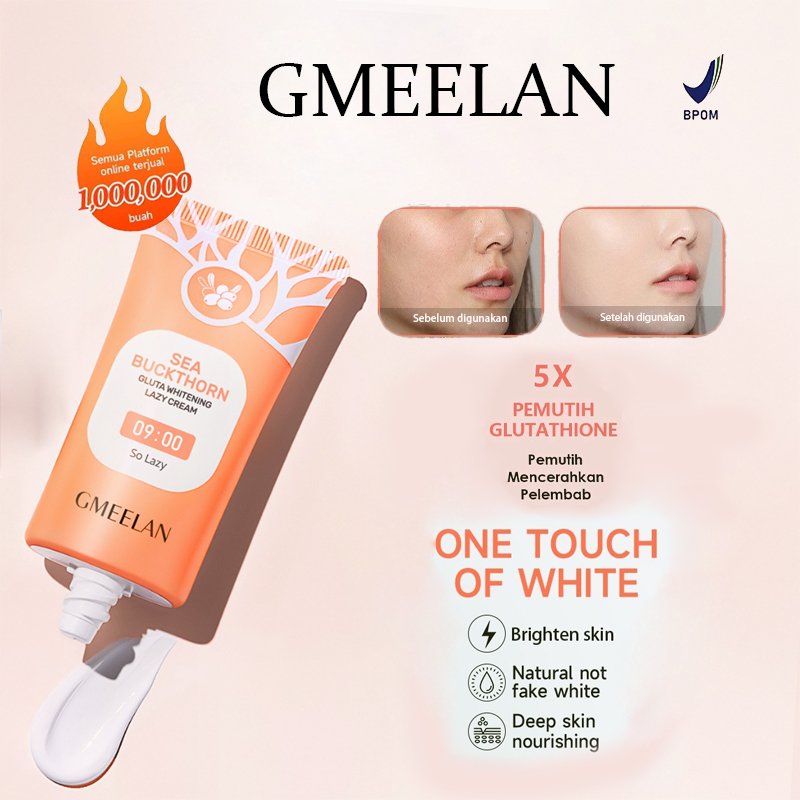 Gmeelan Lazy Whitening Cream 30g Whitening skin mengurangi produksi melanin untuk kulit yang ...