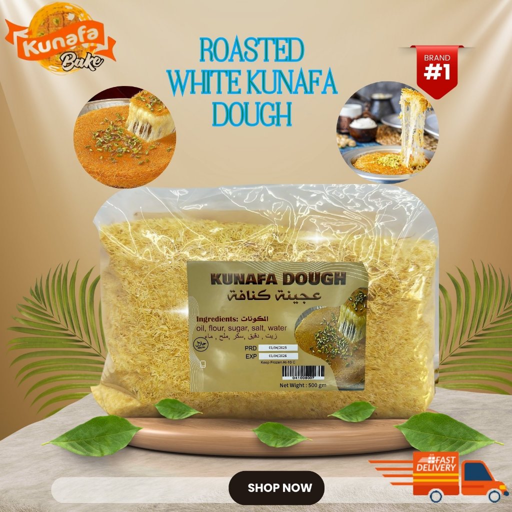 Roasted Kunafa Dough, Toasted Original kunafa dough, Panggang Berwarna ...
