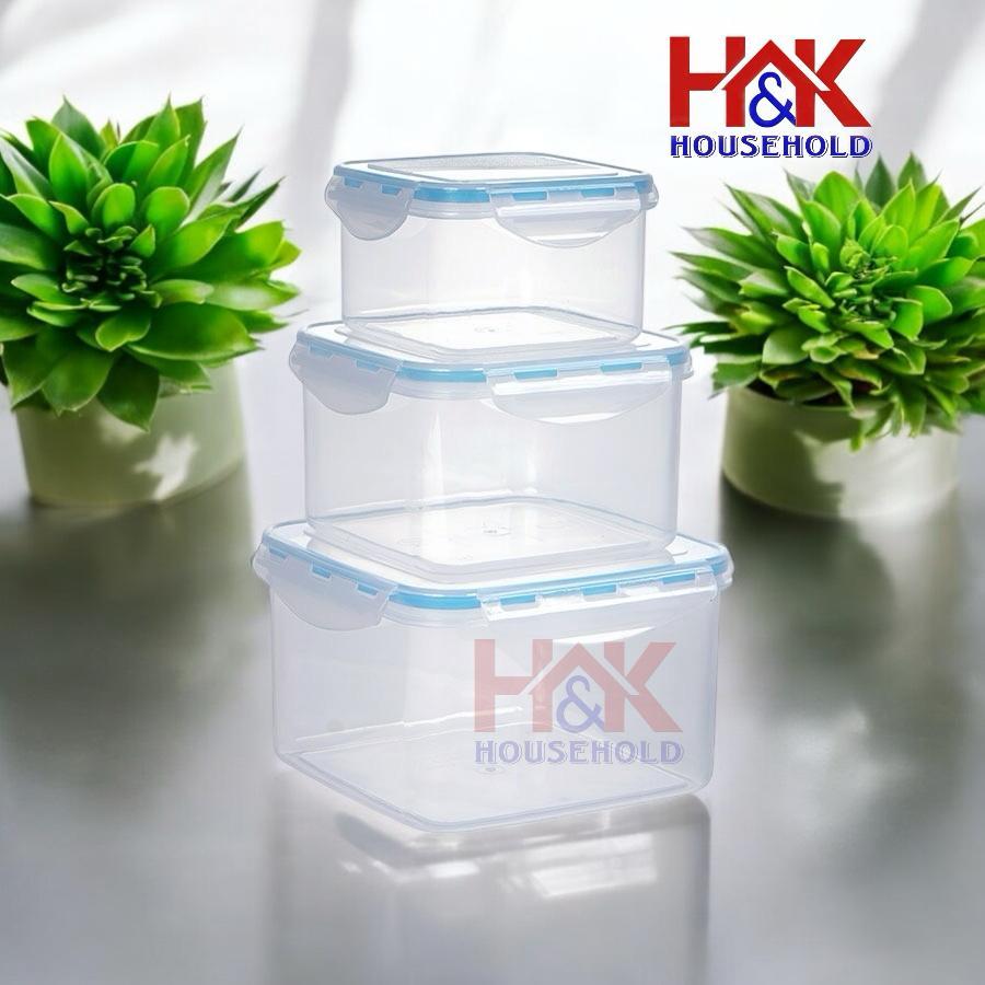 Set of 3 square cold boxes Viet Nhat 6537. Multi-purpose food box set ...