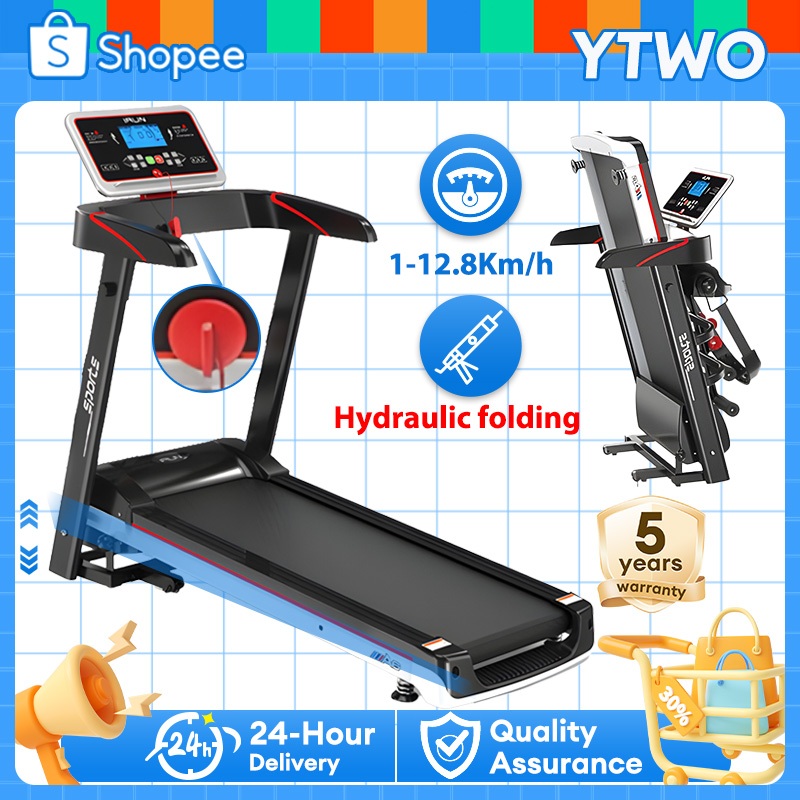4.5HP Walking Treadmill Levels Auto Incline Multi-Function With Handle ...