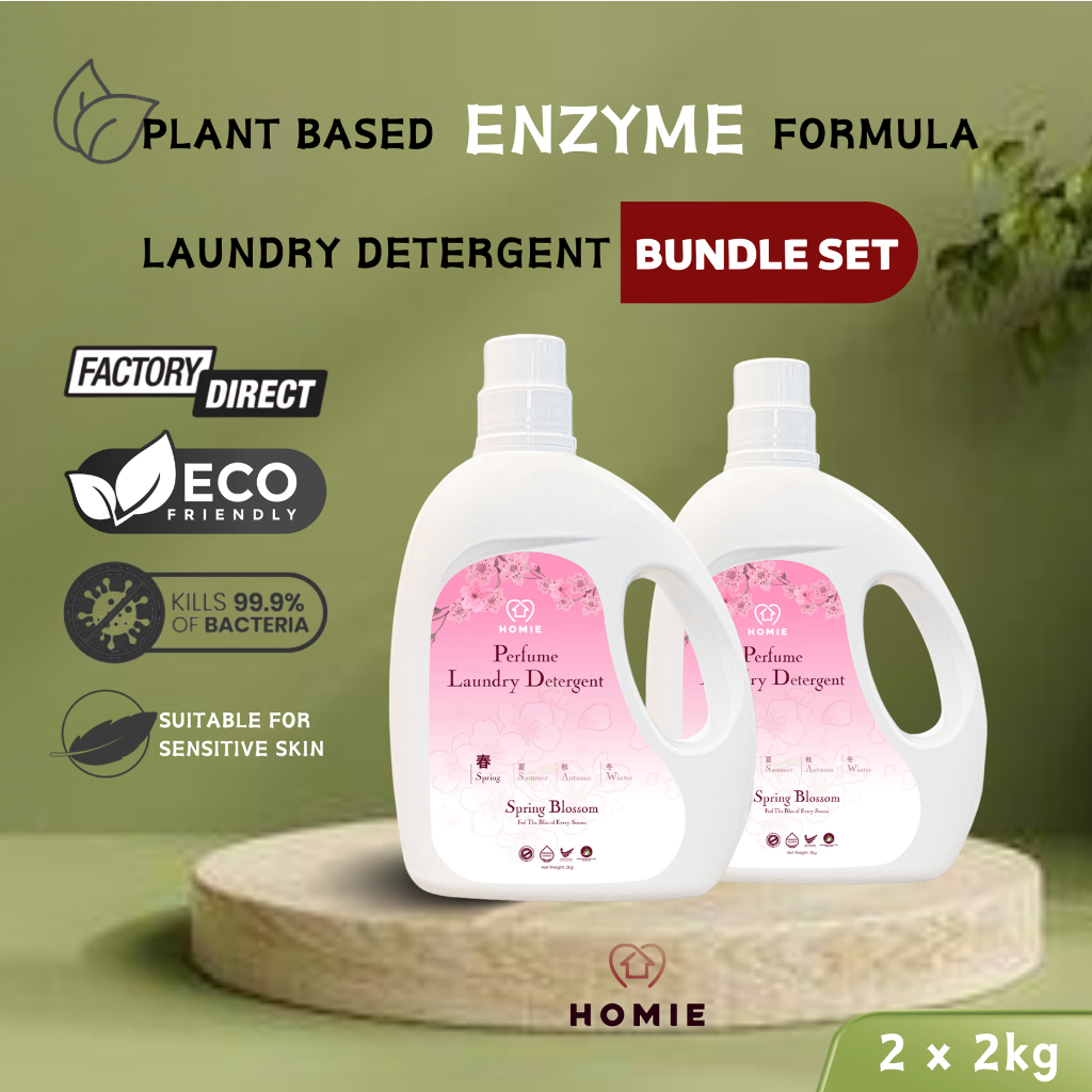 HOMIE Enzyme Anti-Bacterial Laundry Detergent (Value Pack - 2 BTL ...