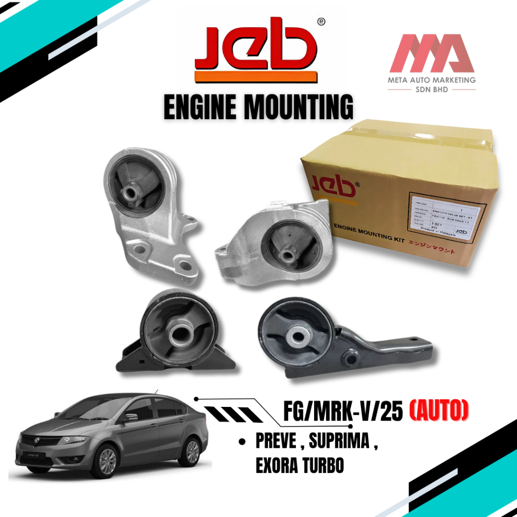 JEB ENGINE MOUNTING SET (4IN1) PROTON PREVE,SUPRIMA,EXORA TURBO (AUTO ...