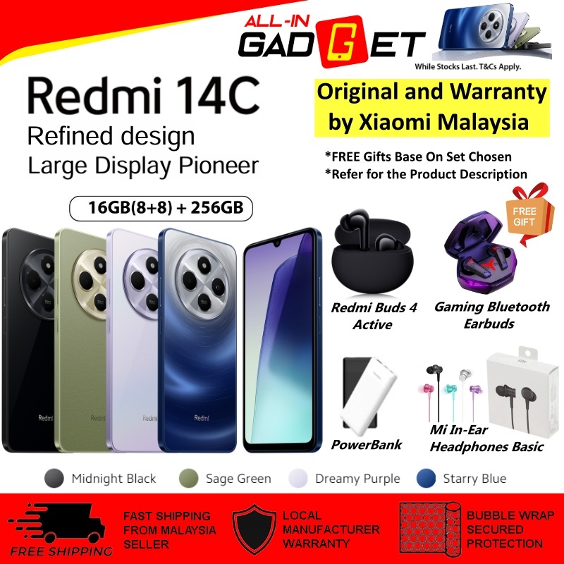 Redmi 14C (16GB*(8+8) RAM + 256GB ROM) | Redmi 13C Original Xiaomi ...