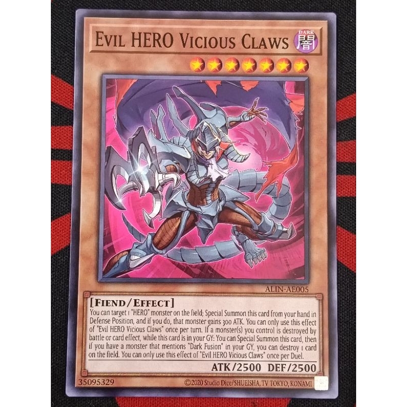 YUGIOH KONAMI ALIN-AE005 ALIN-JP005 Evil HERO Vicious Claws (C) | Shopee Malaysia
