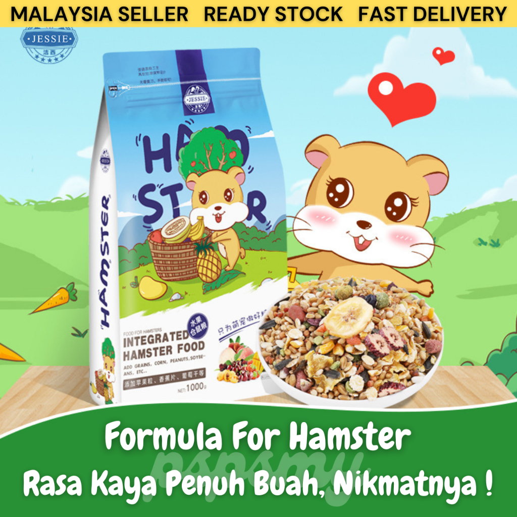 Hamster Food Seafood Fruit Veg Small Animals Mixed Seeds 1000g Makanan ...