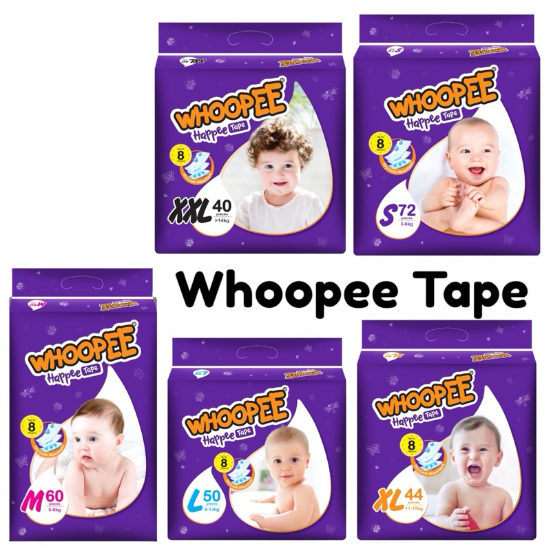 Disposable Pampers / Whoopee Tape Mega - Size S (72's)/M (60's)/L (50's ...