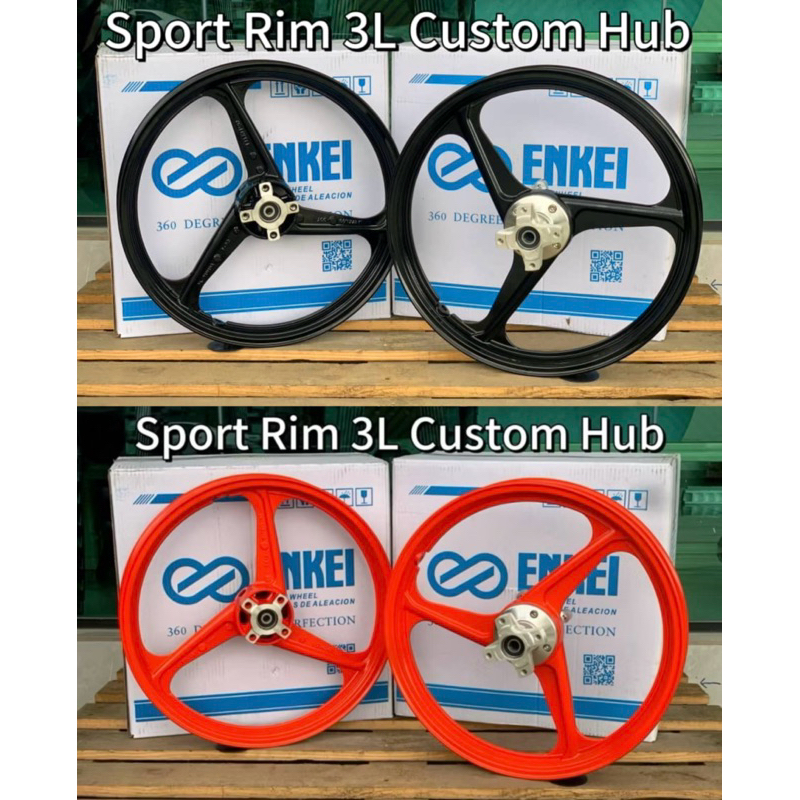 ENKEI Sportrim Sport Rim (enkei) 3 Batang Custom Orange Black Yamaha ...