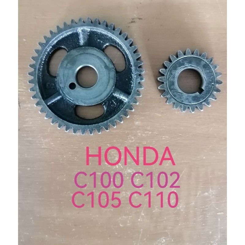HONDA C100 C102 C105 C110 2ND HAND USED CAM CHAIN /TIMING GEAR SET ...