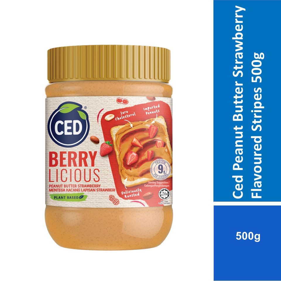 Ced Peanut Butter Strawberry Flavoured Stripes 500g | Shopee Malaysia