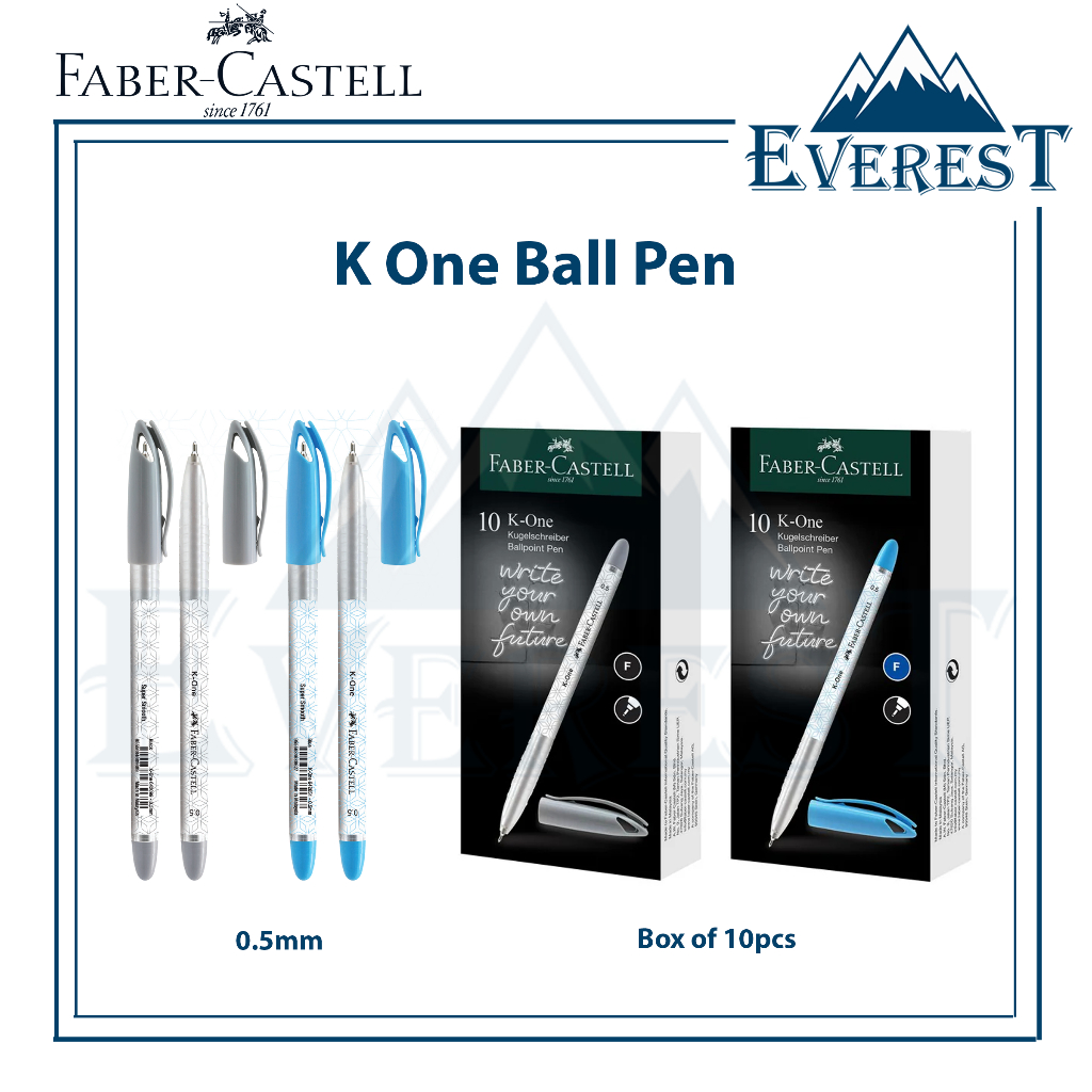 [EVE] Faber-Castell K One Ball Pen 0.5mm / K-One Ballpoint Pen (Box of ...